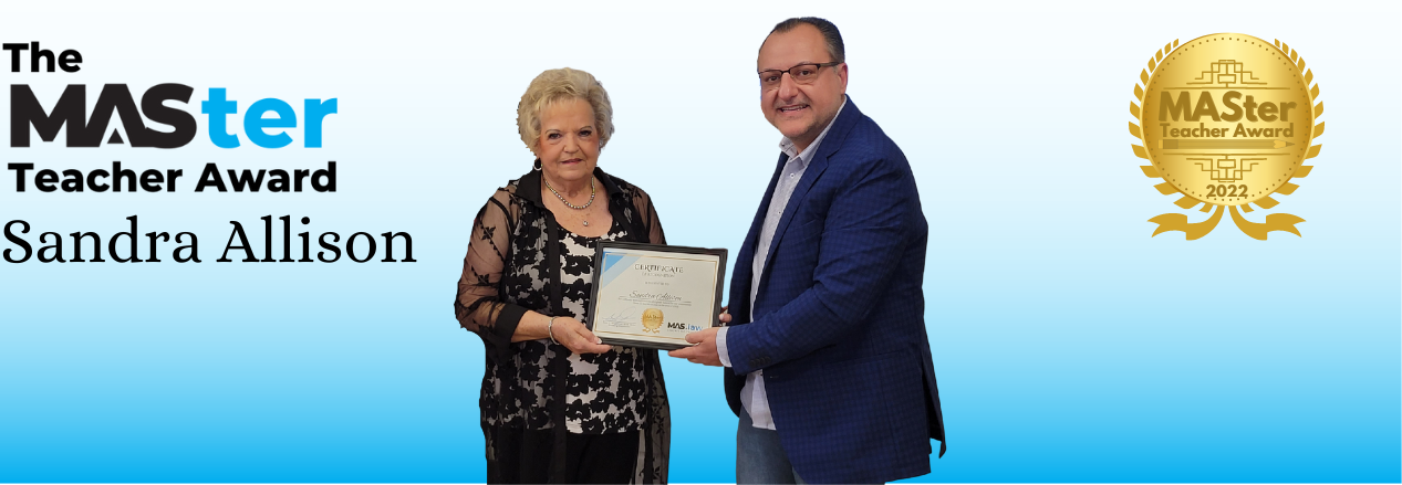 Congratulations to MASter Teacher Award Winner Sandra Allison